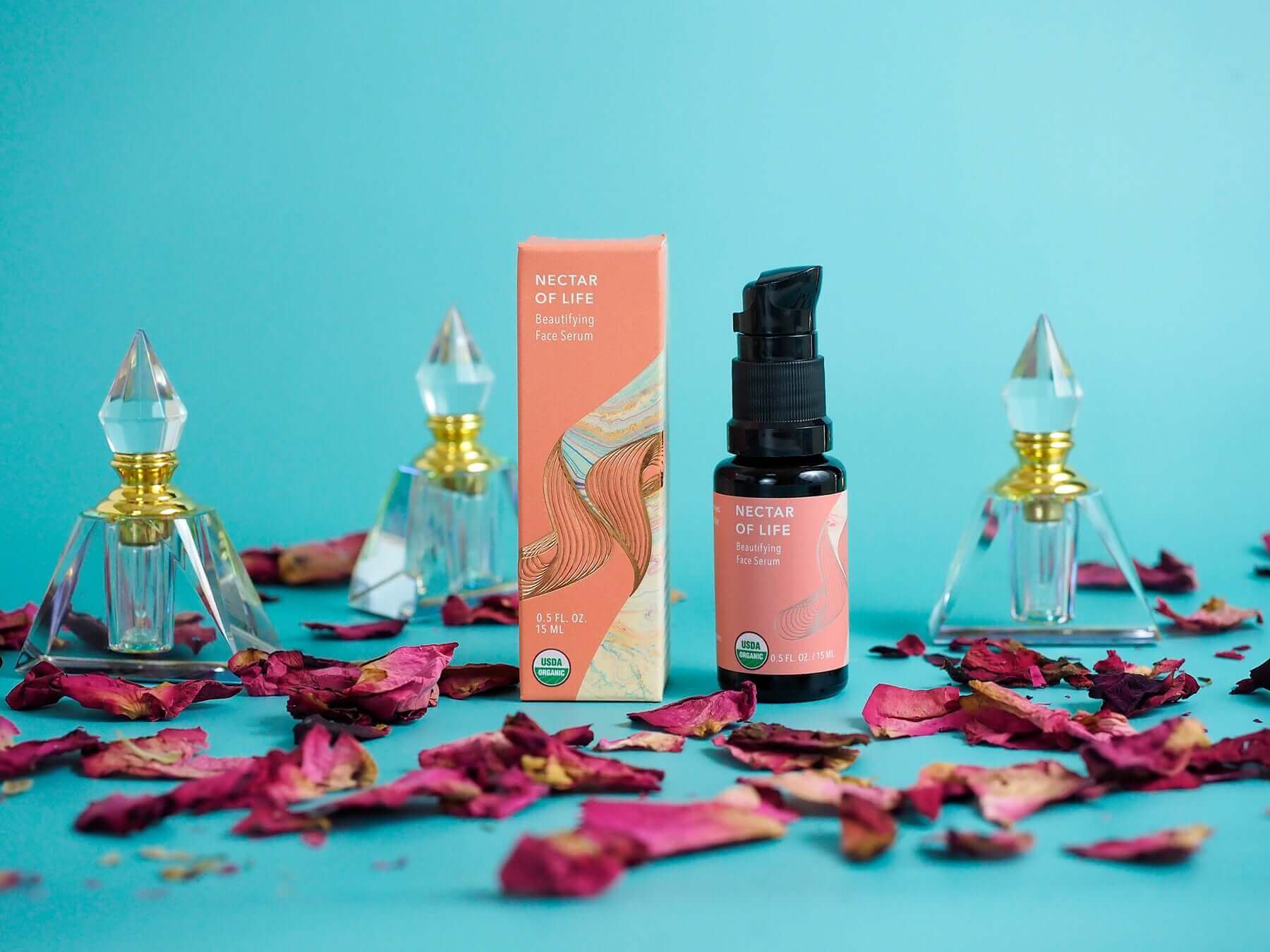 Nourishe Nectar of Life Organic Beautifying Face Serum | 15 ml, 0.5 fl ...