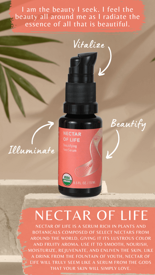 Nourishe Nectar of Life Organic Beautifying Face Serum | 15 ml, 0.5 fl ...